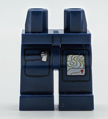 Minifigura csípő és lábak - mintás/matricás - Kockafalu